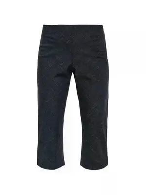 Christopher Esber Charcoal Marl Pattern Capri Trousers