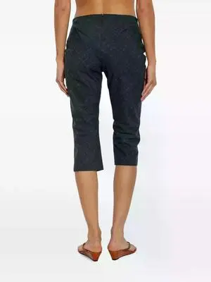 Christopher Esber Charcoal Marl Pattern Capri Trousers
