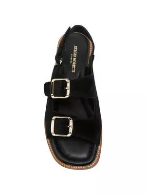SERGIO MORETTI FIRENZE Buckle-fastening Slingback Sandals - Black