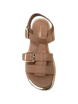 SERGIO MORETTI FIRENZE Buckle-fastening Leather Sandals