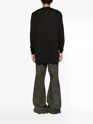 Rick Owens Long Sleeve Knit Crew Neck Sweater