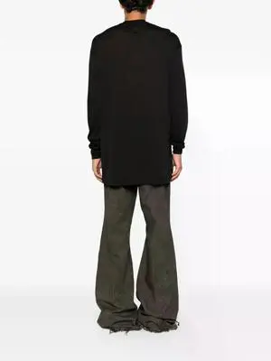Rick Owens Long Sleeve Knit Crew Neck Sweater