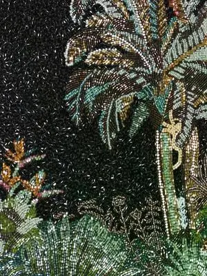 CLIO PEPPIATT Embellished Tropical Mini Dress