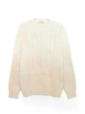 ATOMO FACTORY Cable-knit Ombré-effect Sweater - Neutrals