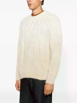 ATOMO FACTORY Cable-knit Ombré-effect Sweater