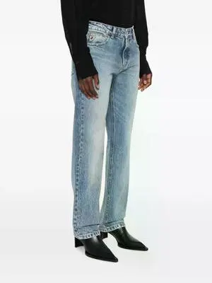 LOIS Washed Straight-leg Denim Jeans
