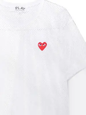 Play Comme Des Garcon Heart Patch Mesh T-shirt