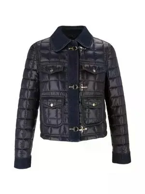 FAY Quilted Jacket With Denim Details