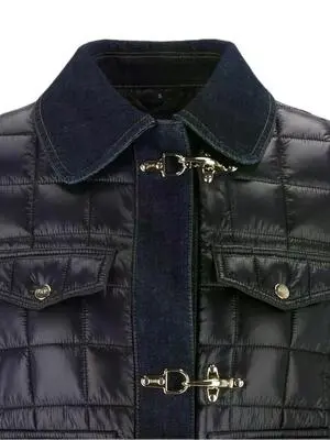 FAY Quilted Jacket With Denim Details