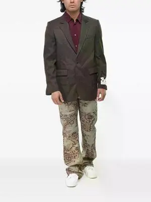 Off-White Wool-twill Blazer With Flap Pockets