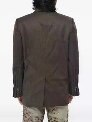 Off-White Wool-twill Blazer With Flap Pockets