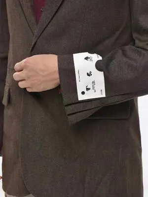Off-White Wool-twill Blazer With Flap Pockets