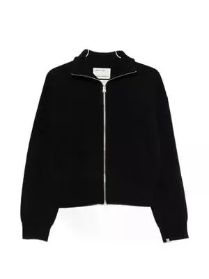 Extreme Cashmere Xtra Cute Zip-up Knitted Cardigan - Black