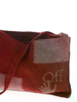 Off-White Logo Print Felt Shoulder Bag