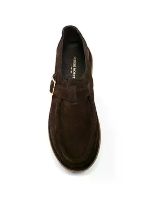 SERGIO MORETTI FIRENZE Suede Loafers With Buckle Fastening