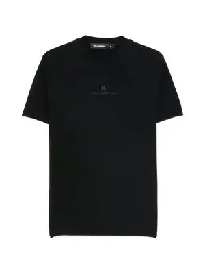Karl Lagerfeld Logo-embroidered T-shirt - Black