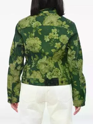 Off-White Floral-print Denim Jacket