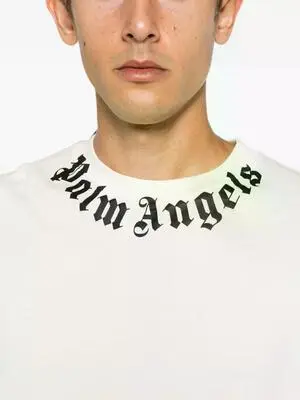 Palm Angels Neck Logo Printed T-shirt