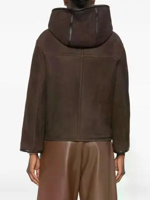 YVES SALOMON Hooded Shearling-lined Jacket