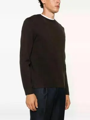 SLOWEAR Waffle-knit Crewneck Sweater - Brown
