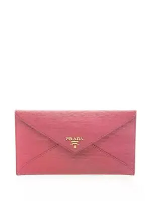 Prada 2010s Envelope Long Wallet - Pink