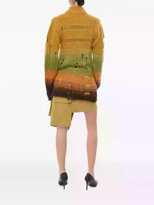 Off-White Degradé Distressed Cardigan