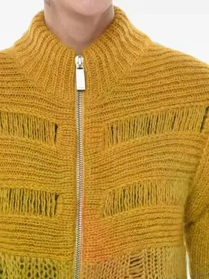 Off-White Degradé Distressed Cardigan