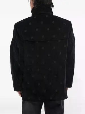 Off-White Hands Off Embroidered Velour Jacket