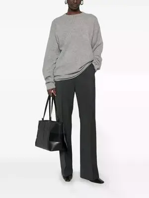 Extreme Cashmere Crew Neck Long Sleeve Sweater - Grey