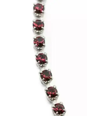 FORTE_FORTE Crystal-embellished Heart-pendant Necklace - Silver