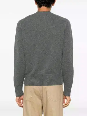 Extreme Cashmere Ribbed Knit Crew Neck Jumper - Grey
