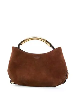 Moschino Suede Logo-detail Tote Bag - Brown