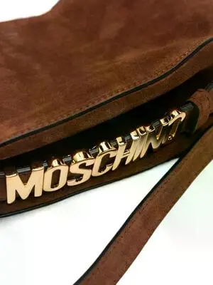 Moschino Suede Logo-detail Tote Bag