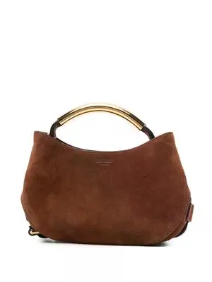 Moschino Suede Logo Detail Tote Bag - Brown