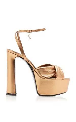Saint Laurent Franciane 85 Platform Sandals - Brown