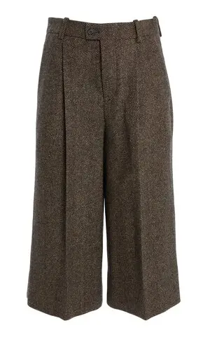 Saint Laurent Tailored Virgin Wool Bermuda Shorts - Grey