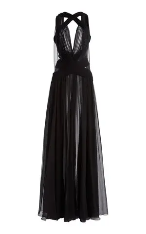 Zuhair Murad Silk Chiffon Maxi Dress