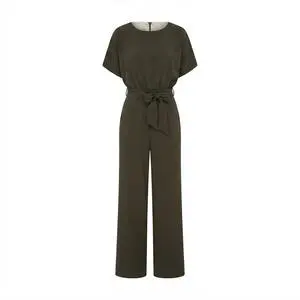 YUMI Batwing Stretch Jumpsuit - Brown