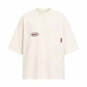 MYSIMPLICATED Neutrals Workwear Ecru Oversized Pocket T-shirt - Beige
