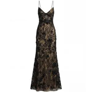 Mac Duggal Sleeveless Embellished Open Back Column Gown - Black