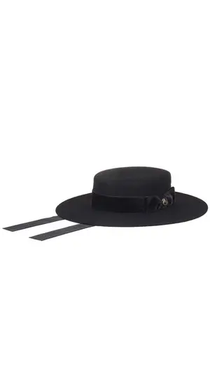 LE TRAP Paris Boater Hat - Black