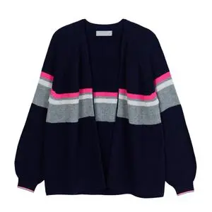 COVE Navy Neon Stripe Cardigan