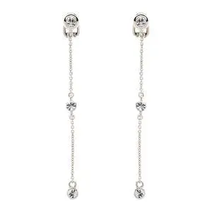 EMMA HOLLAND JEWELLERY Platinum Crystal Drop Earrings - Silver