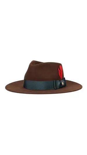 LE TRAP Pinheiro Fedora Hat - Brown