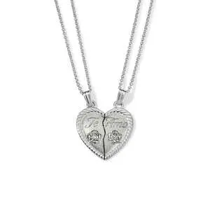 DÉCLARER Sterling "te Amo" Heart Pendant Necklace Set - Silver