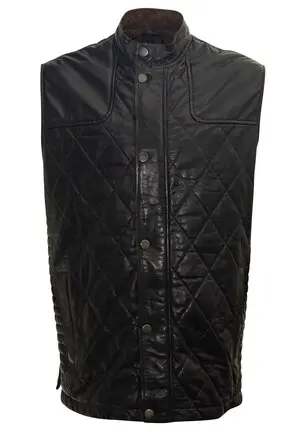 Mauritius Quilted Leather Hunting Vest