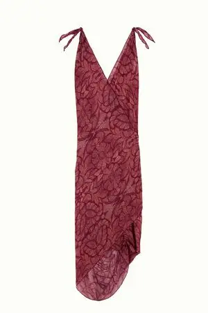 CAMILA CTG Tulum Long Sarong - Beige/red