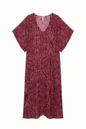 CAMILA CTG Kaftan Dress - Beige/red