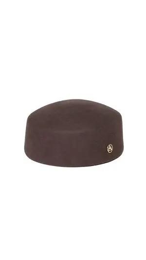 LE TRAP Zermatt Pillbox Hat - Brown