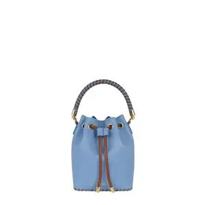 SAONARA BRAND Mini Bucket Bag Sky Caramel Leather Limited Edition - Blue